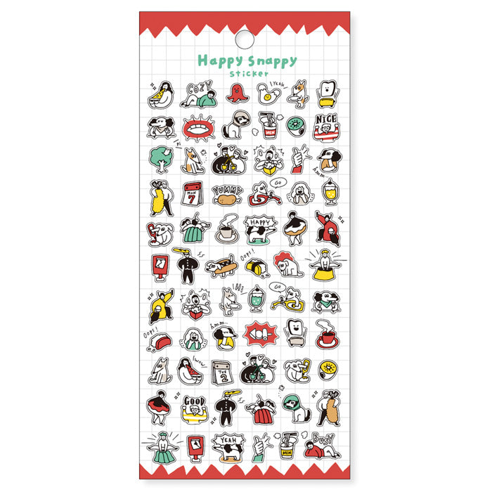 Happy Snappy Stickers - Red – Cute Things from Japan