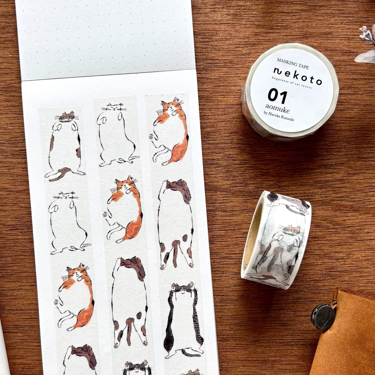 Nekoto / Washi Tape - Stretching Cat – Cute Things from Japan