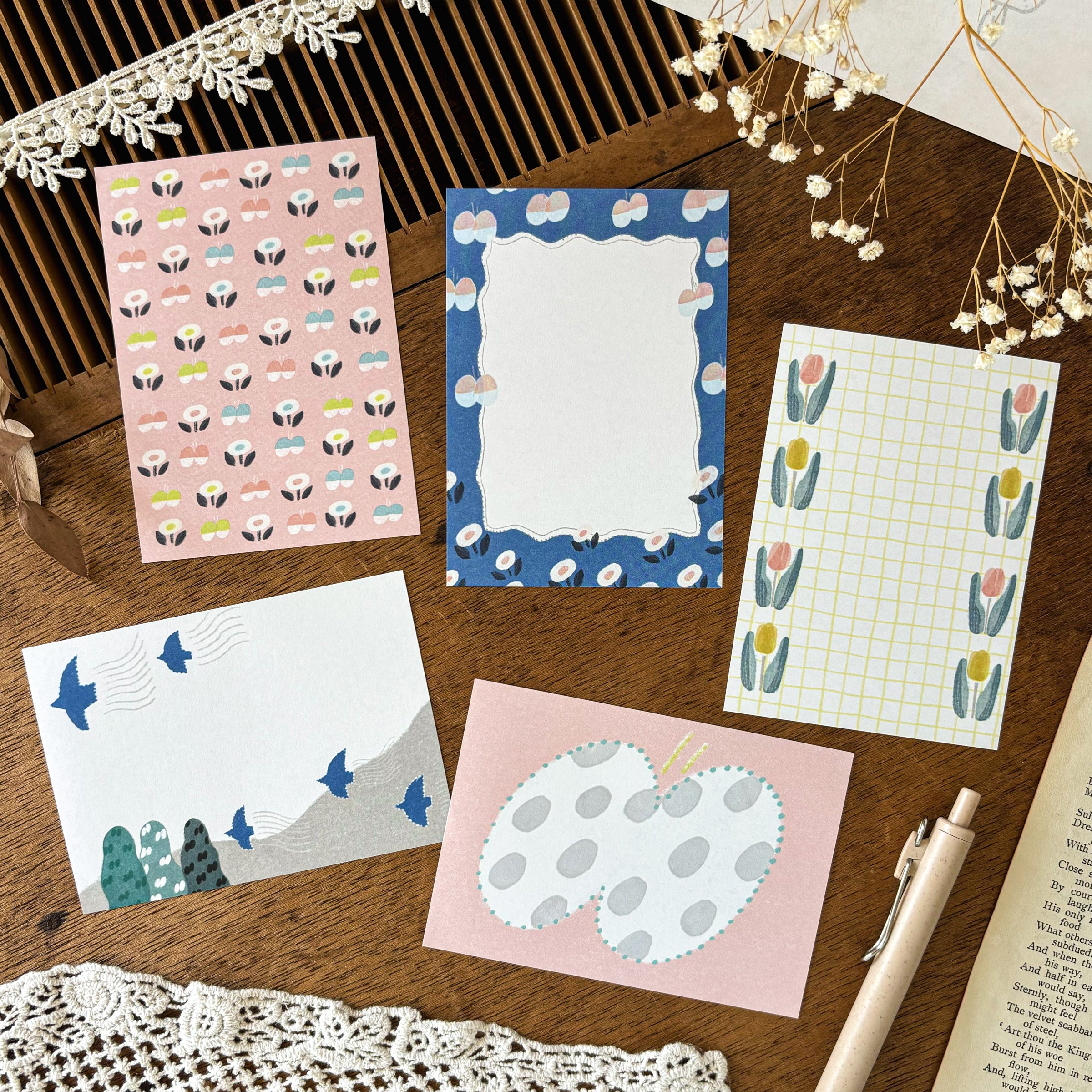 Emi Nakano / Memo Pad - Spring Walk – Cute Things from Japan