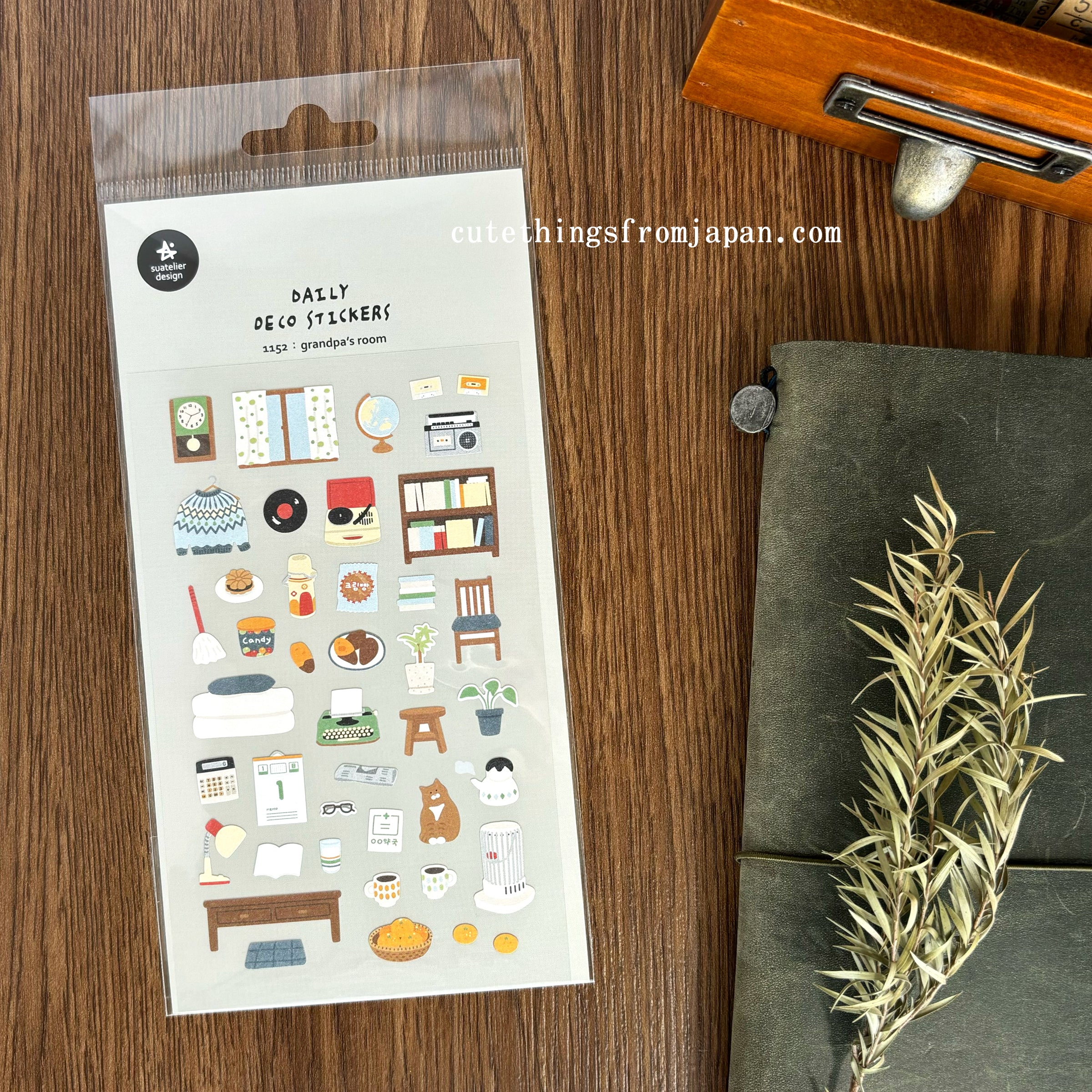 Daily Deco Stickers - Grandpa's Room – Cute Things from Japan