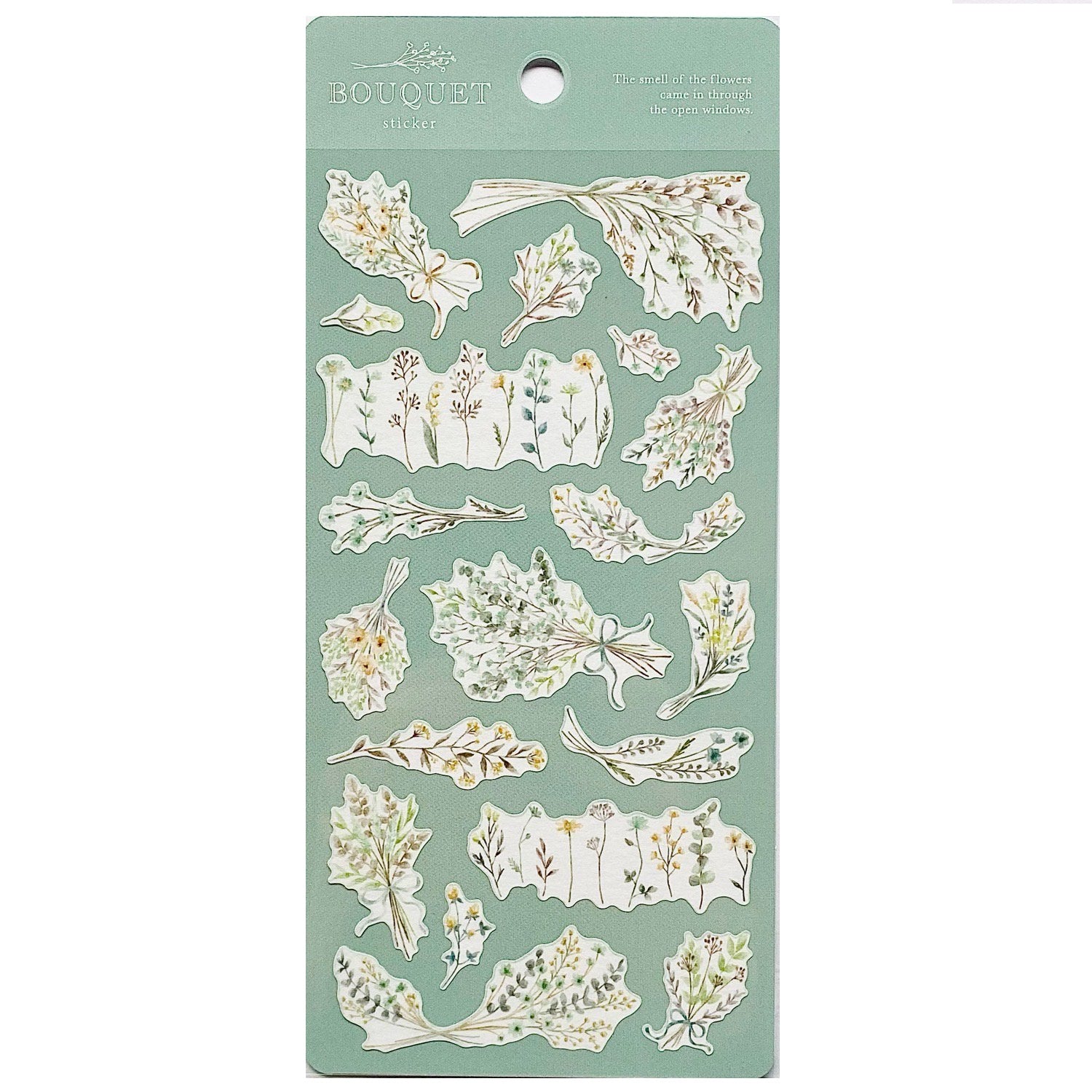Bouquet Stickers - Mint – Cute Things from Japan