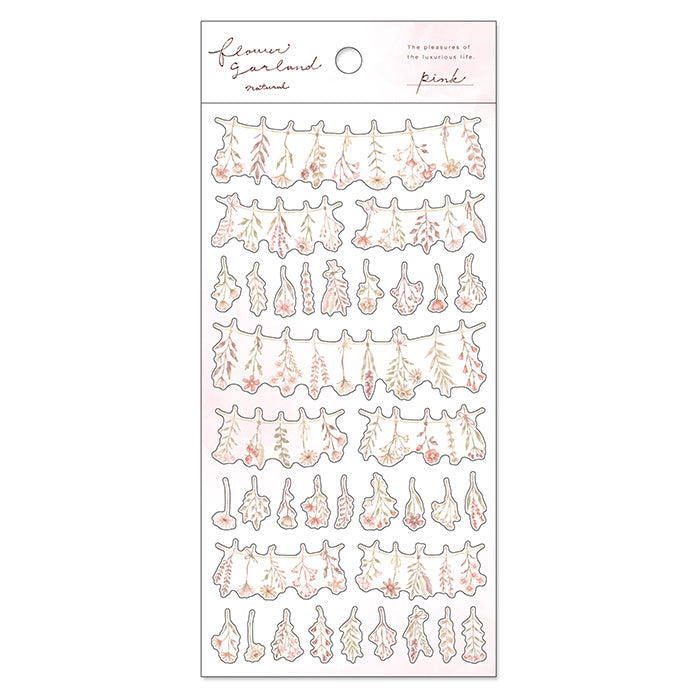 Garland Stickers - Pink – Cute Things from Japan