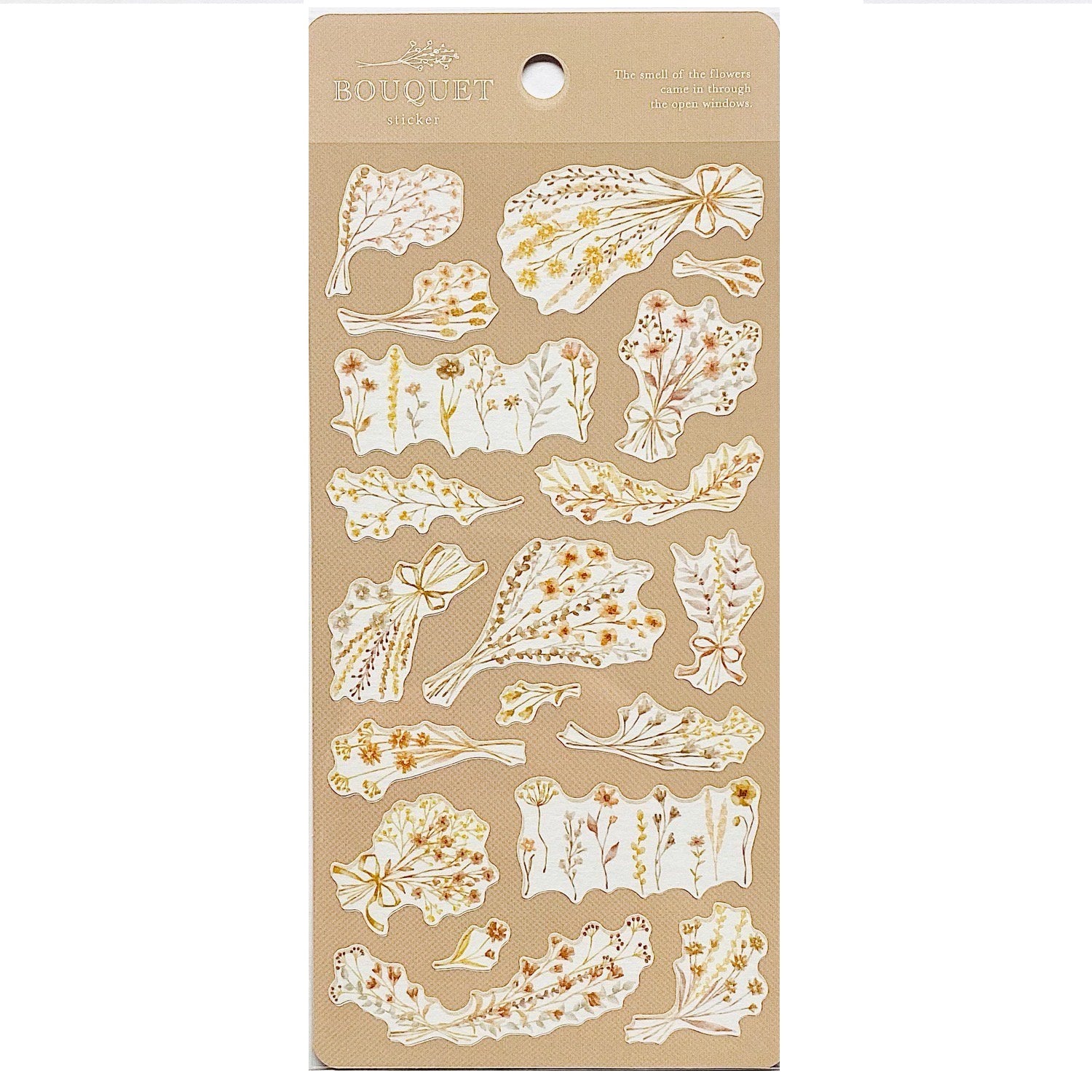 Bouquet Stickers - Beige – Cute Things from Japan